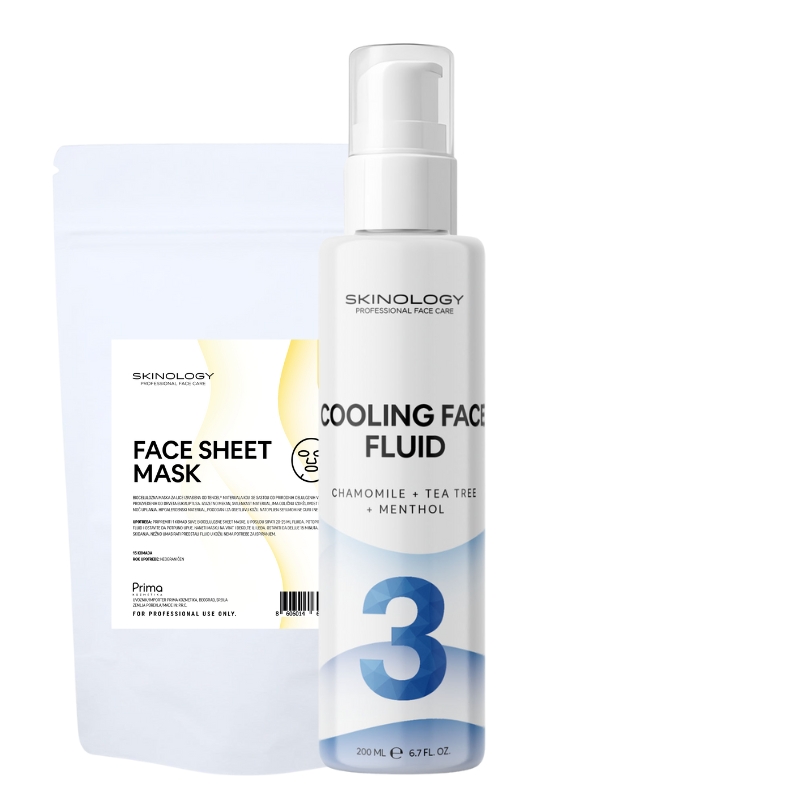 3 Cooling Face Fluid + Sheet Masks - Primakozmetika